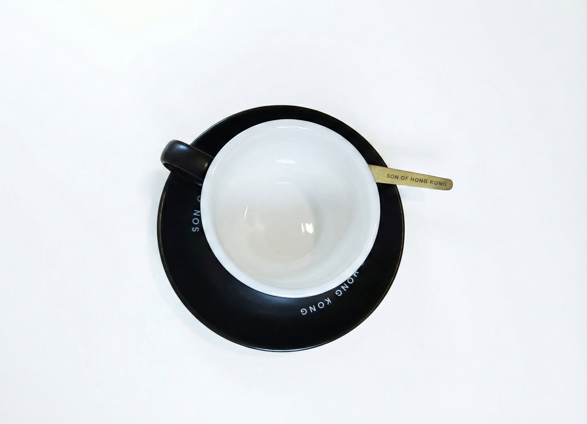 Imported Hong Kong Style Ceramic Milk Tea Cup Set with Saucer & Spoon ...